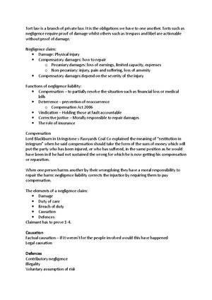 Duty of Care The Caparo Test (Law Notes) - Law Notes # 08/10/ Tort ...