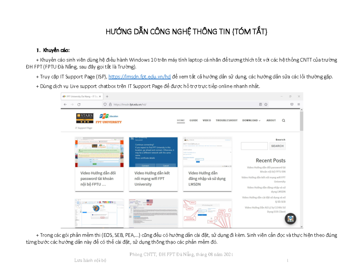 Huong dan CNTT 08 - Nice - Ph漃 ng CNTT, ĐH FPT Đ愃 Nẵ ng, th愃Āng 08 năm ...