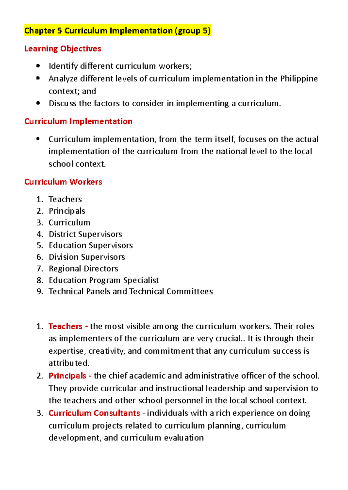 Chapter 5: Curriculum Implementation Insights in the Philippine Context ...