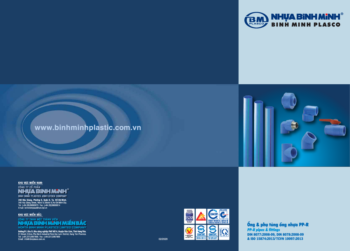 BM NHUA BiNH MiNH® PP-R Pipes & Fittings Catalogue - Studocu