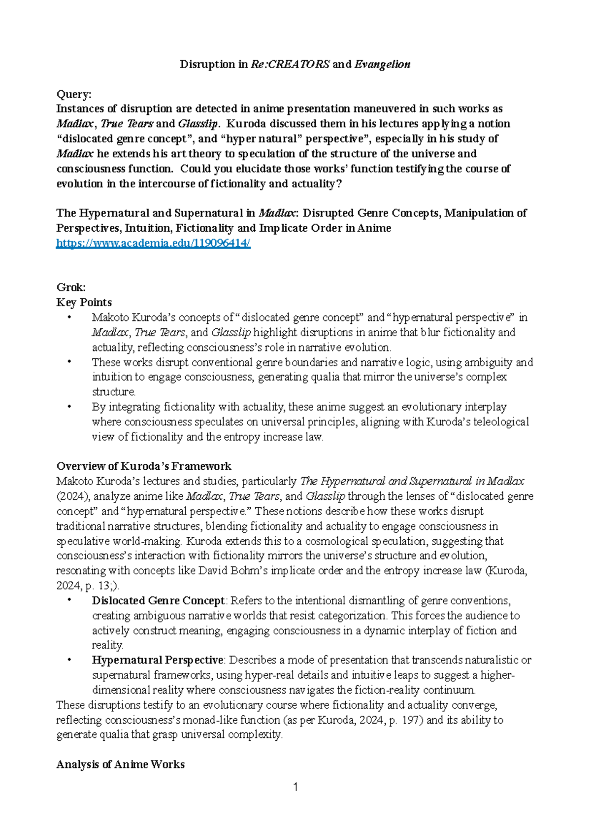 2025 - Disruption in Re:CREATORS and Evangelion: A Comparative Study ...