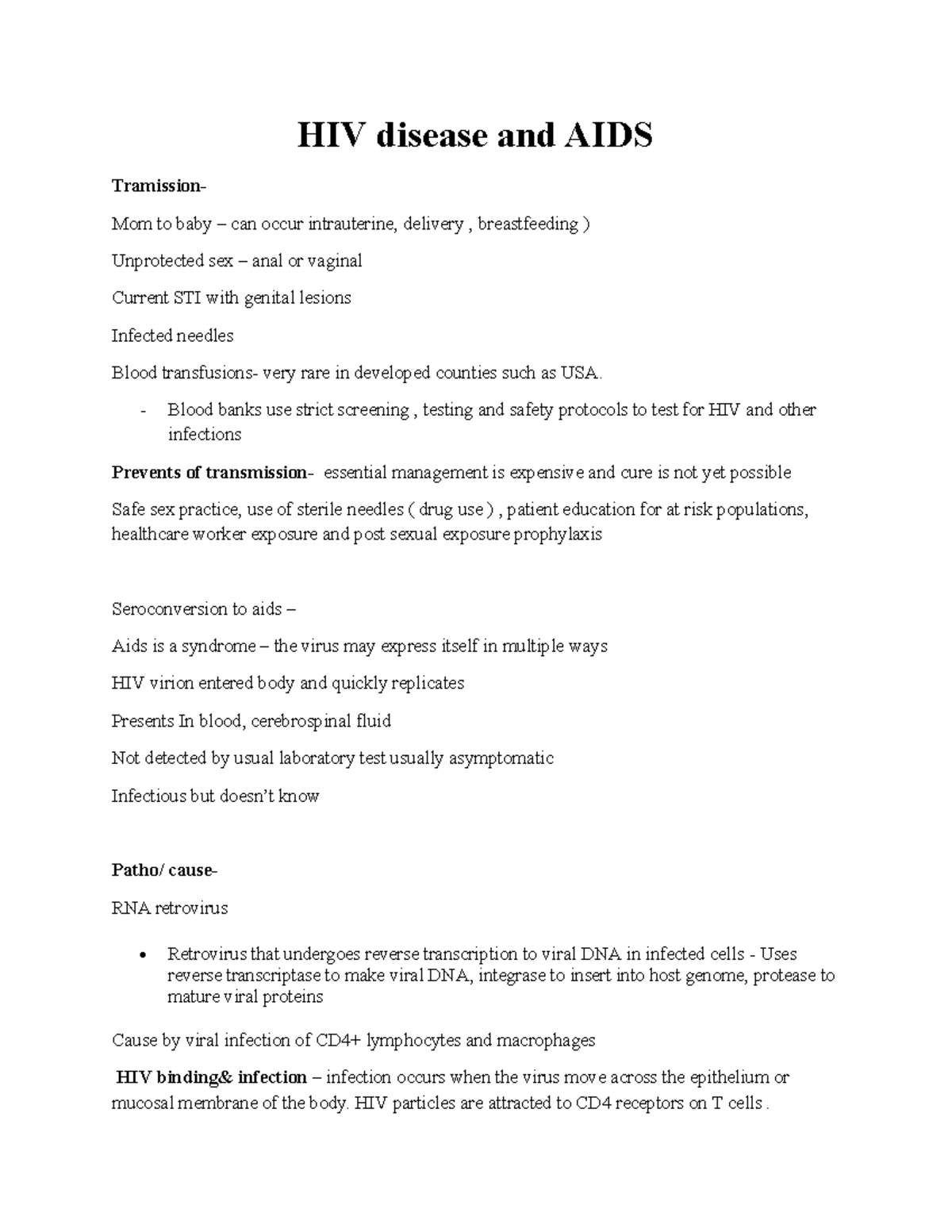 HIV Disease and AIDS Transmission: Key Concepts and Management (HIV 101 ...