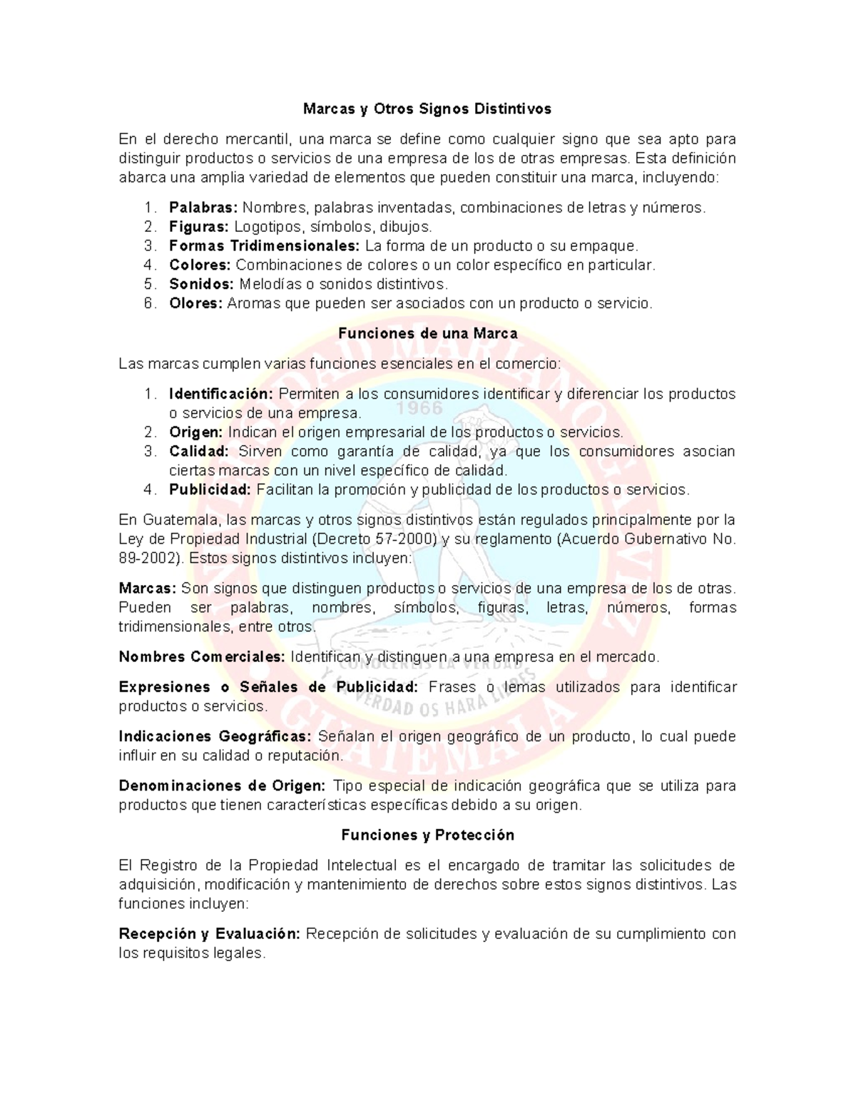 Marcas y Signos Distintivos en Derecho Mercantil: Guía Completa - Studocu