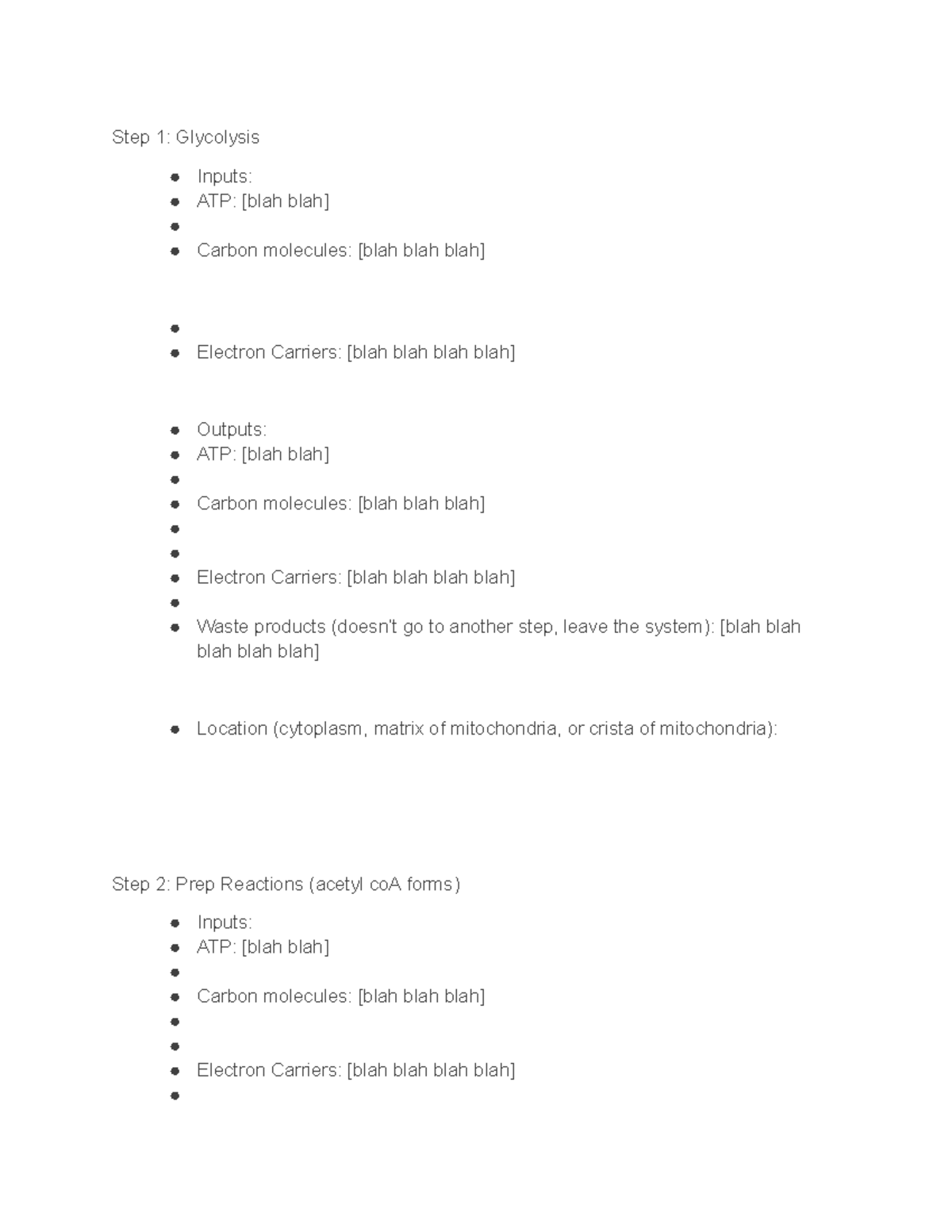 Cellular Respiration Notes: Glycolysis, Krebs Cycle & ETC (Bio 101 ...