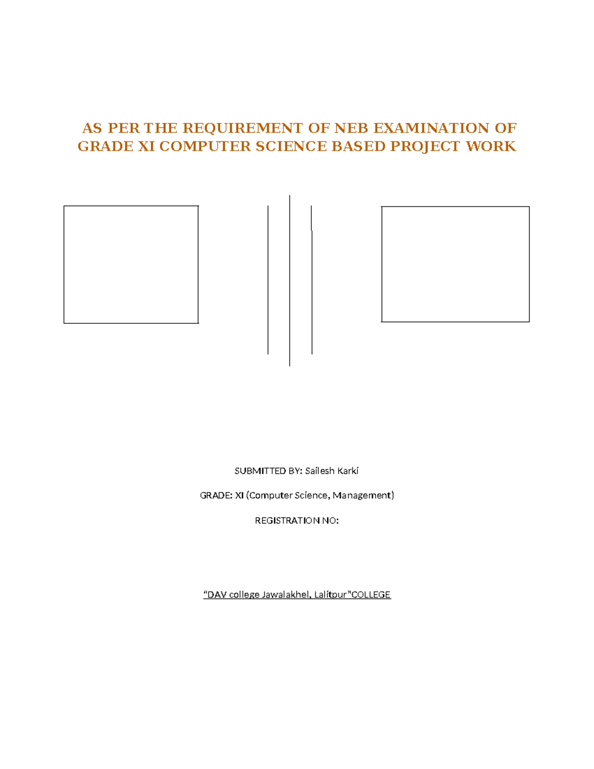 Grade XI Computer Science Project Work - NEB Examination - Studocu