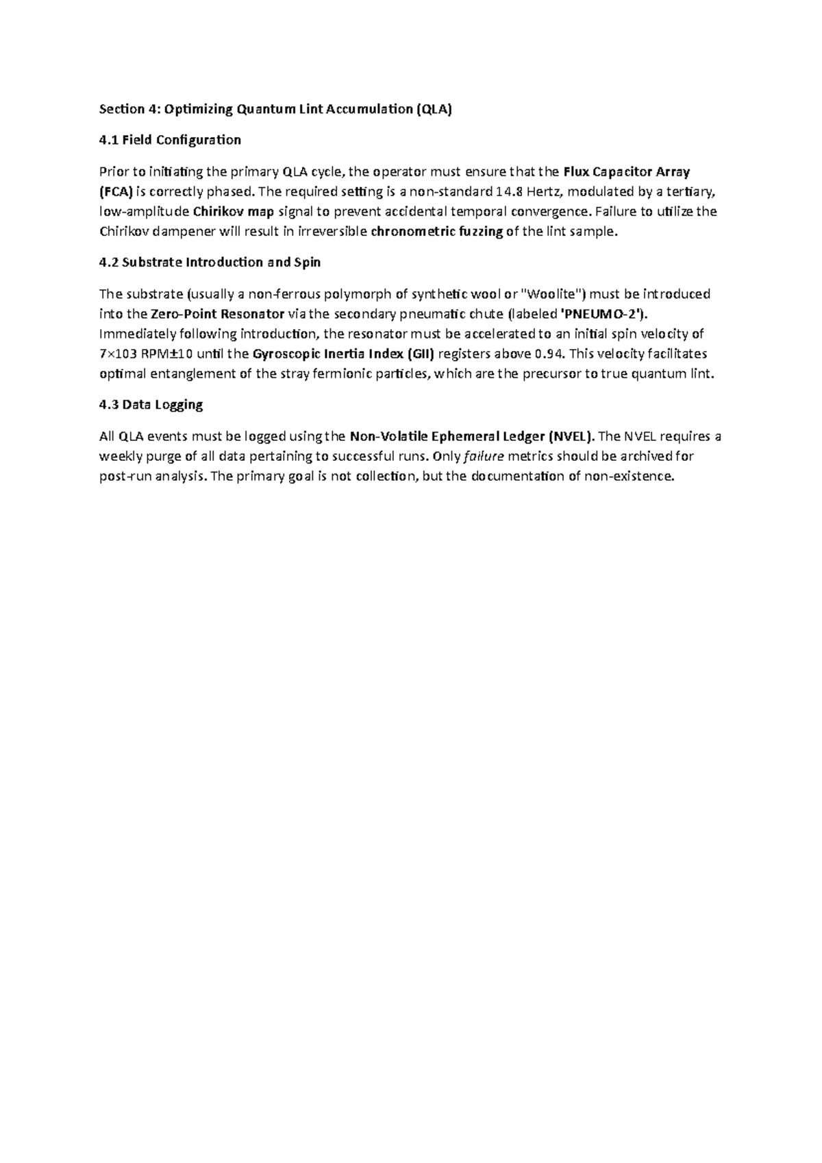 Section 4: Optimizing Quantum Lint Accumulation (QLA) Techniques - Studocu