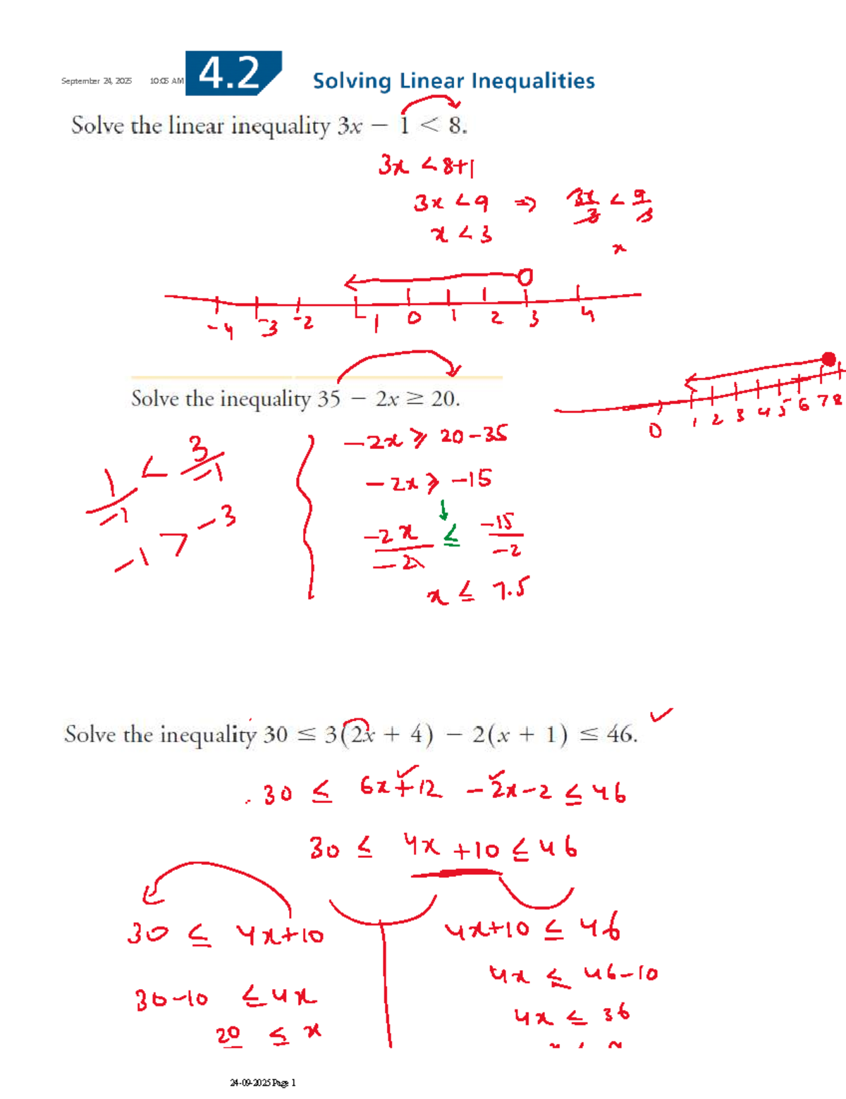 Solving Inequalities: Linear & Polynomial (Math 4.2) - Studocu