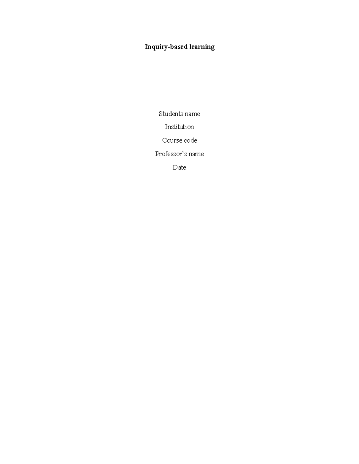 Part 1 - Business admin part 1 - Inquiry-based learning Students name ...