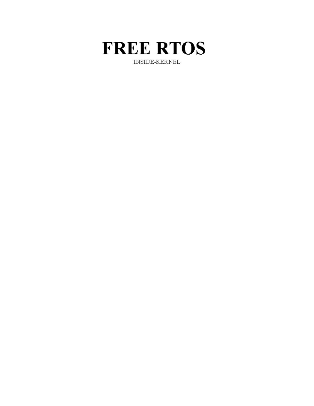 FreeRTOS 2407: Comprehensive Guide to Kernel and Task Management - Studocu