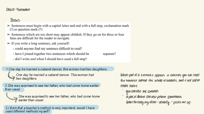 Class 10 Punctuation Basics: Key Rules and Examples - Studocu