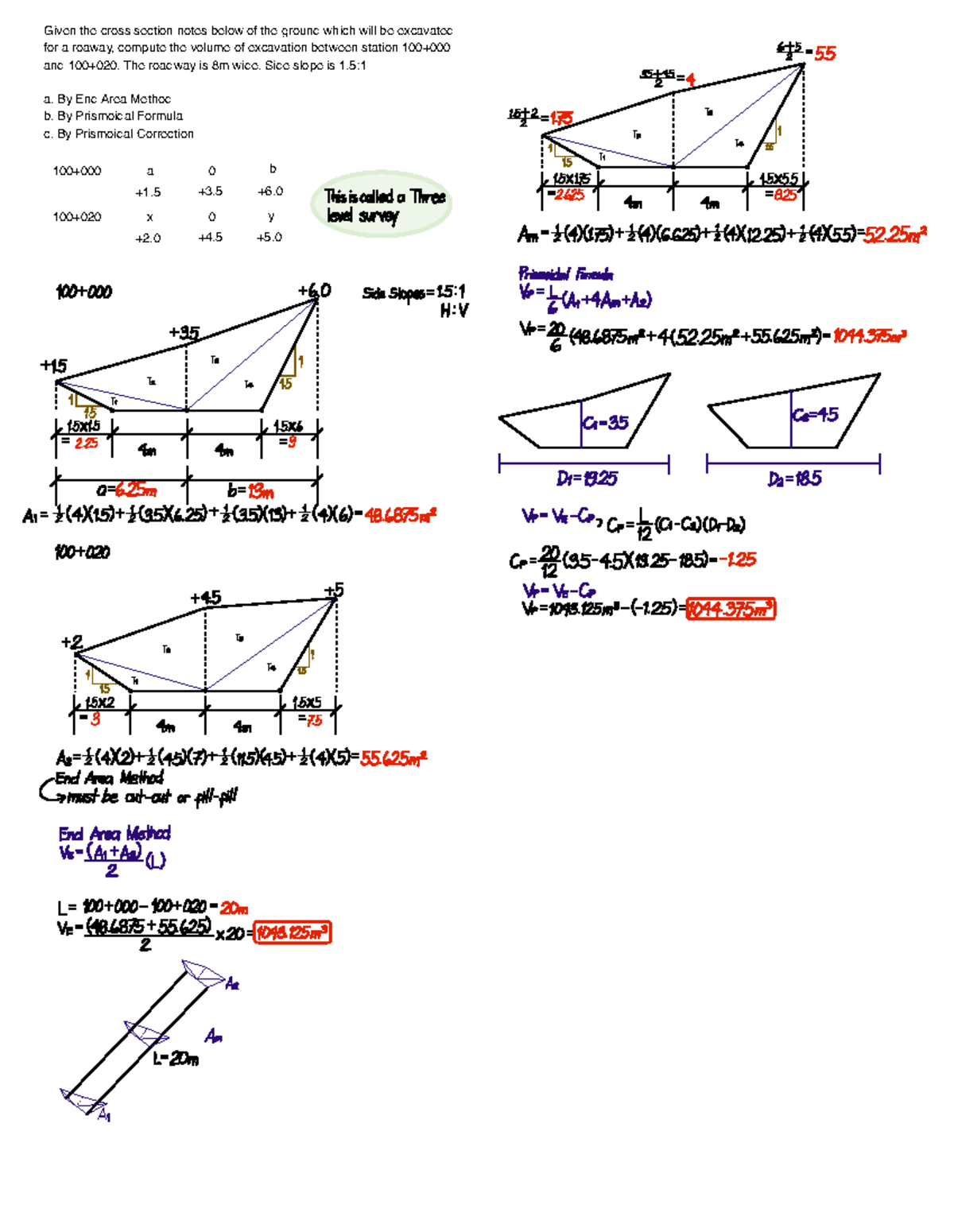 Earthworks - Problem with solution - Bachelor of Science in Civil ...