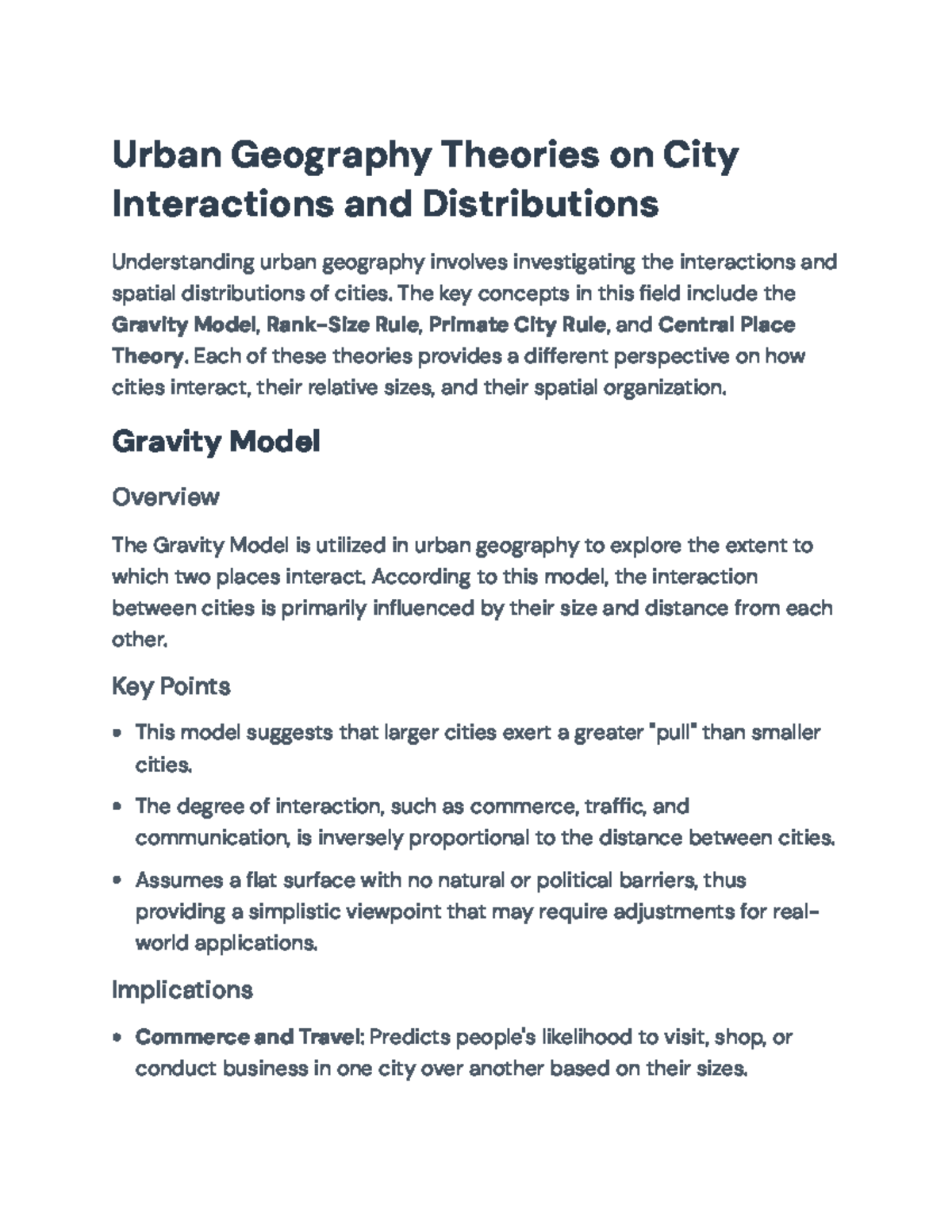 Urban Geography Theories (UG-101): Gravity Model, Rank-Size & More ...