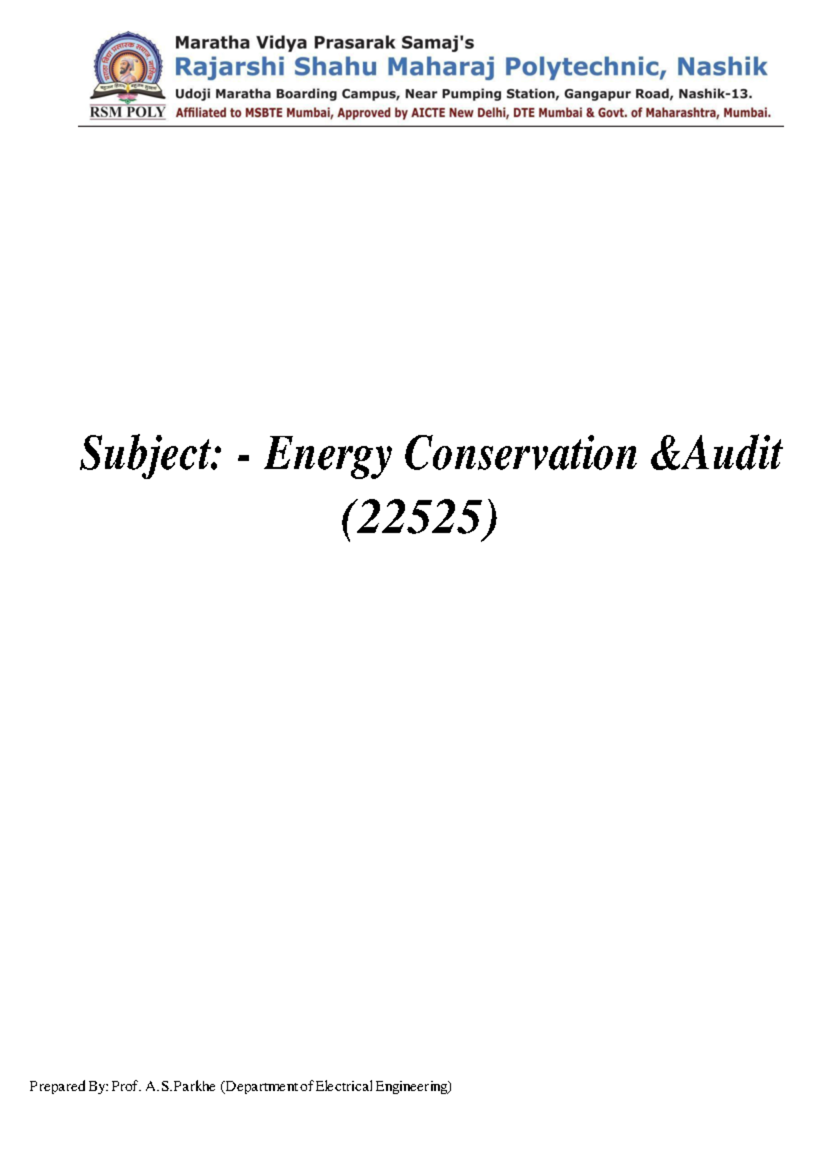 ECA (22525) Final Exam QB - Energy Conservation Question Bank - Studocu