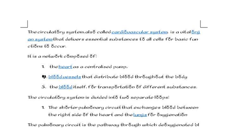 Cardiovascular System Overview: Structure and Function - Studocu
