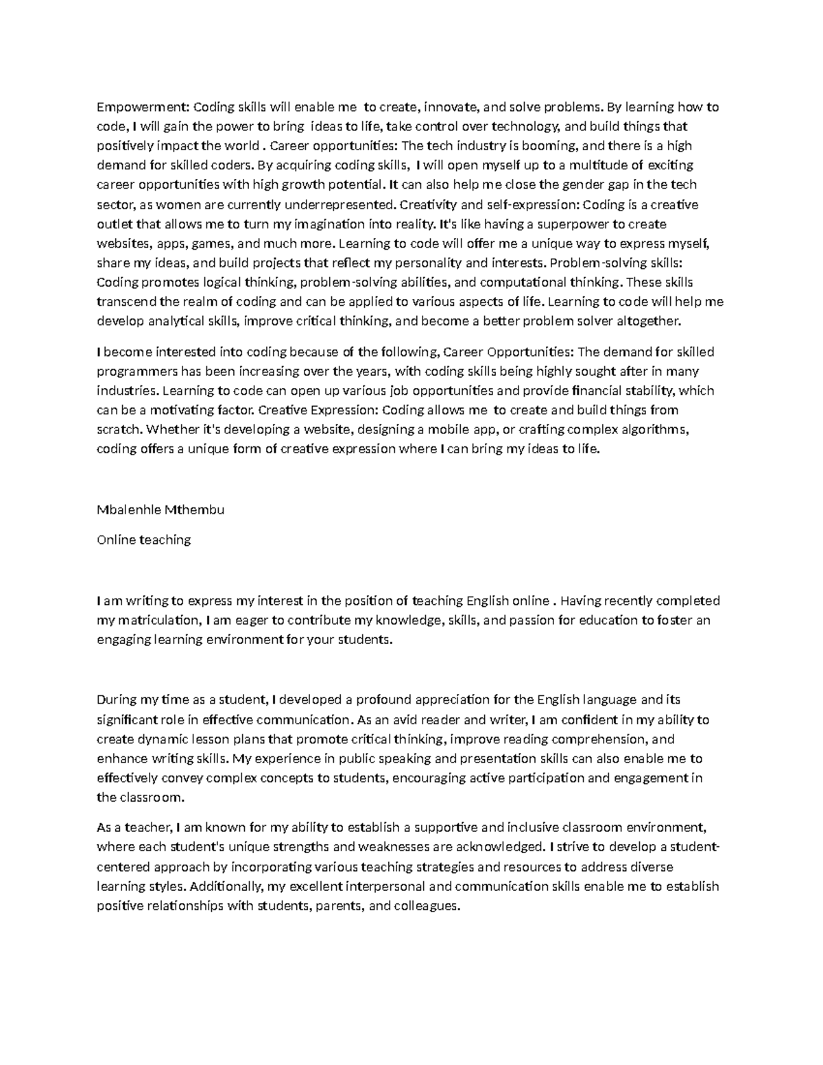 Empowerment Essay: The Impact of Coding Skills on Career & Creativity ...