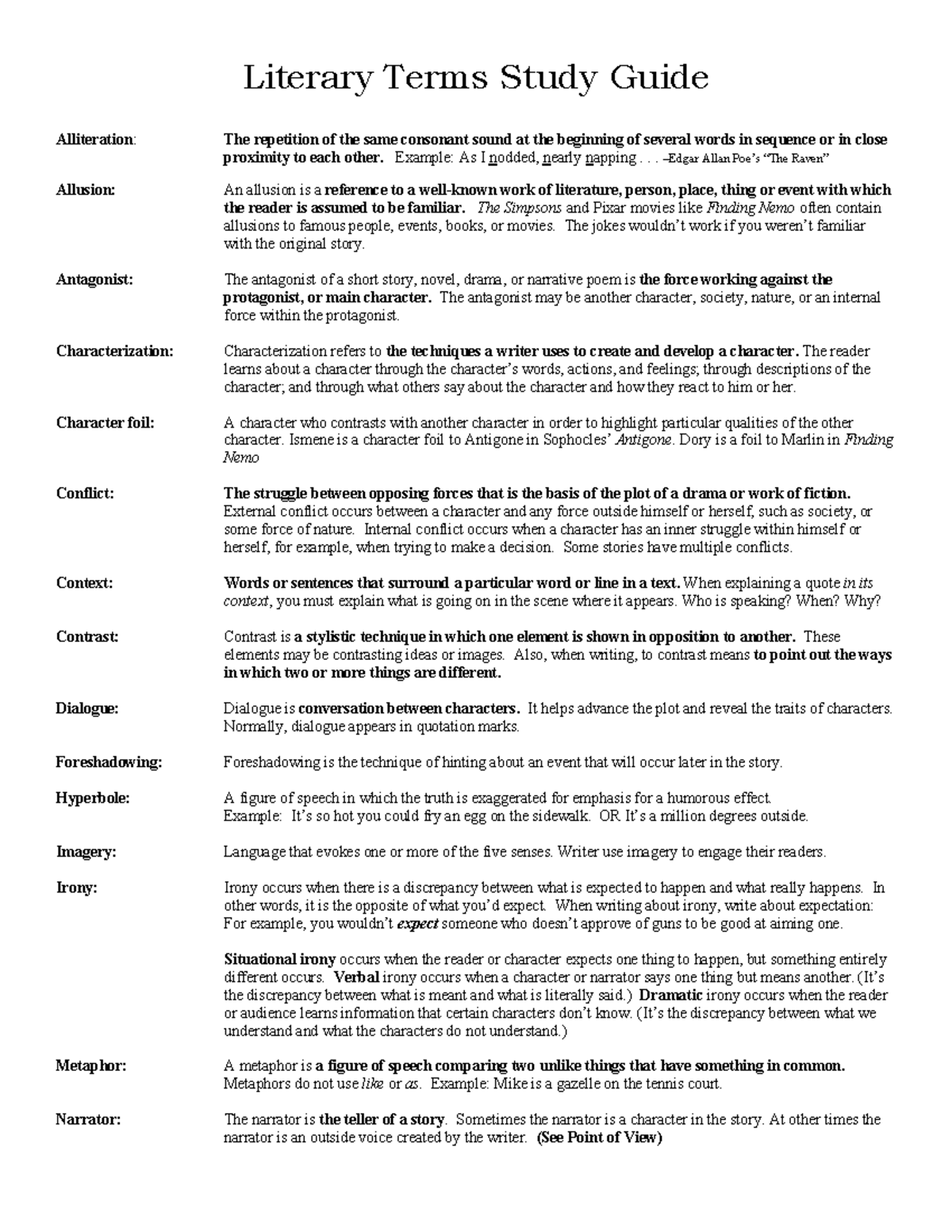 Literary Terms 2024 - sfsfssffrfefwefjyjrjyjrnyjy - Literary Terms ...