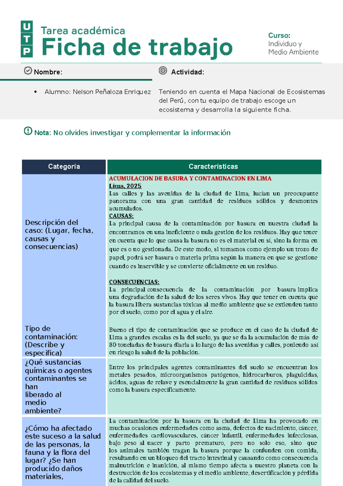 Título: Semana 8 - LIMA: Contaminación por Basura y sus Consecuencias ...
