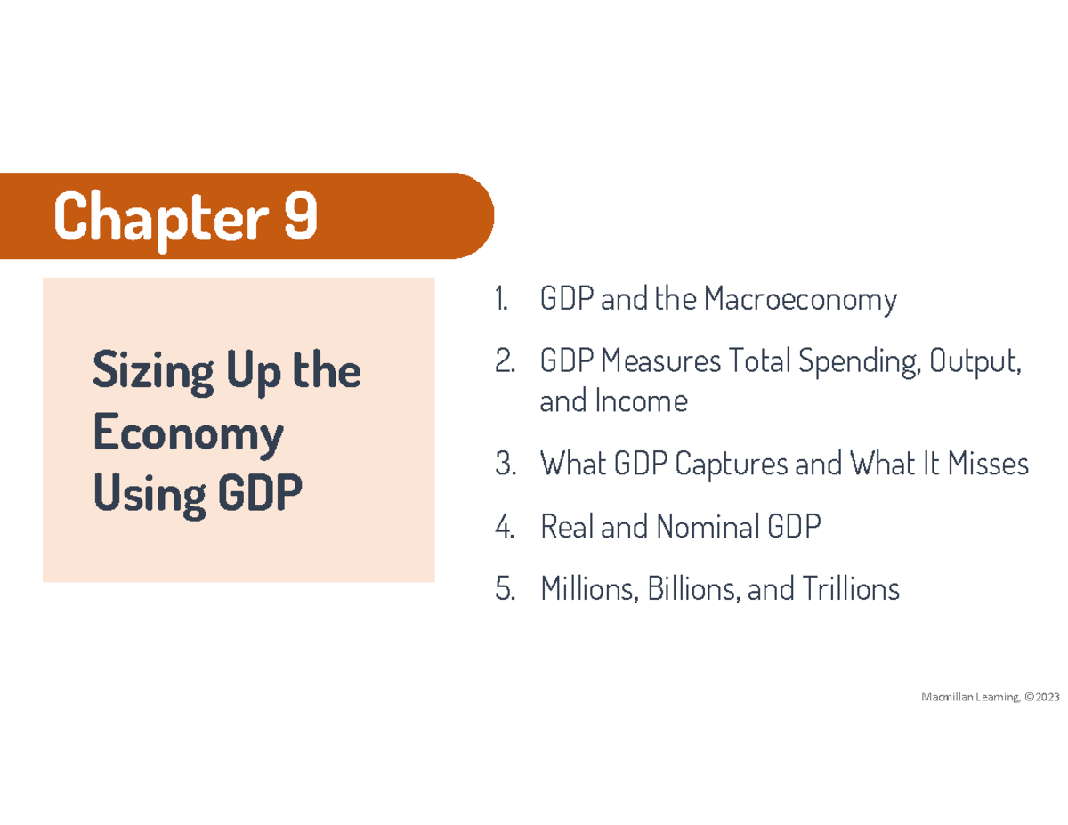 Lecture Slides CH09 - Chapter 9: Understanding GDP and the Macroeconomy ...