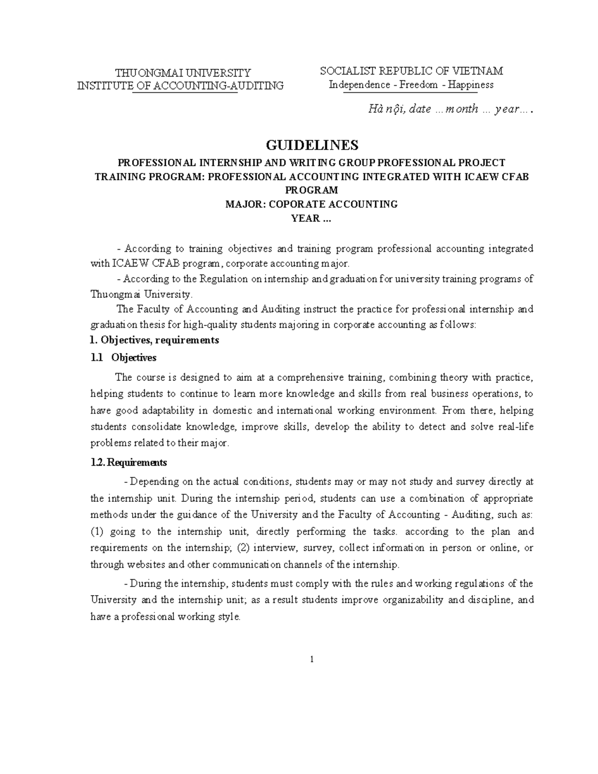 Guidelines for Group Project Report: CFAB Professional Accounting - Studocu