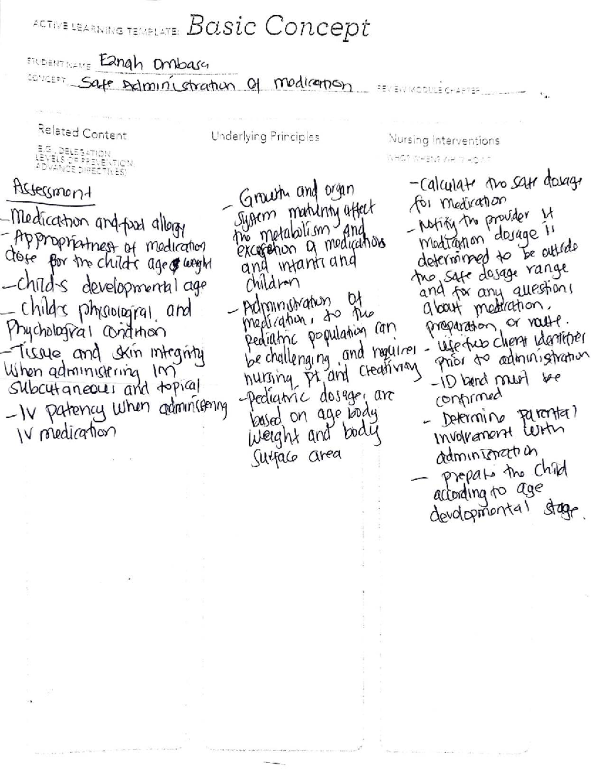 ACTIVE LEARNING TEMPLATE: Nursing Concepts & Interventions E2 - Studocu