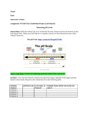 SCI103 Unit 2 Lab Report (1) (3) - Name: Michelle Buford Date: 6/5/ Instructor’s Name: Kristen ...