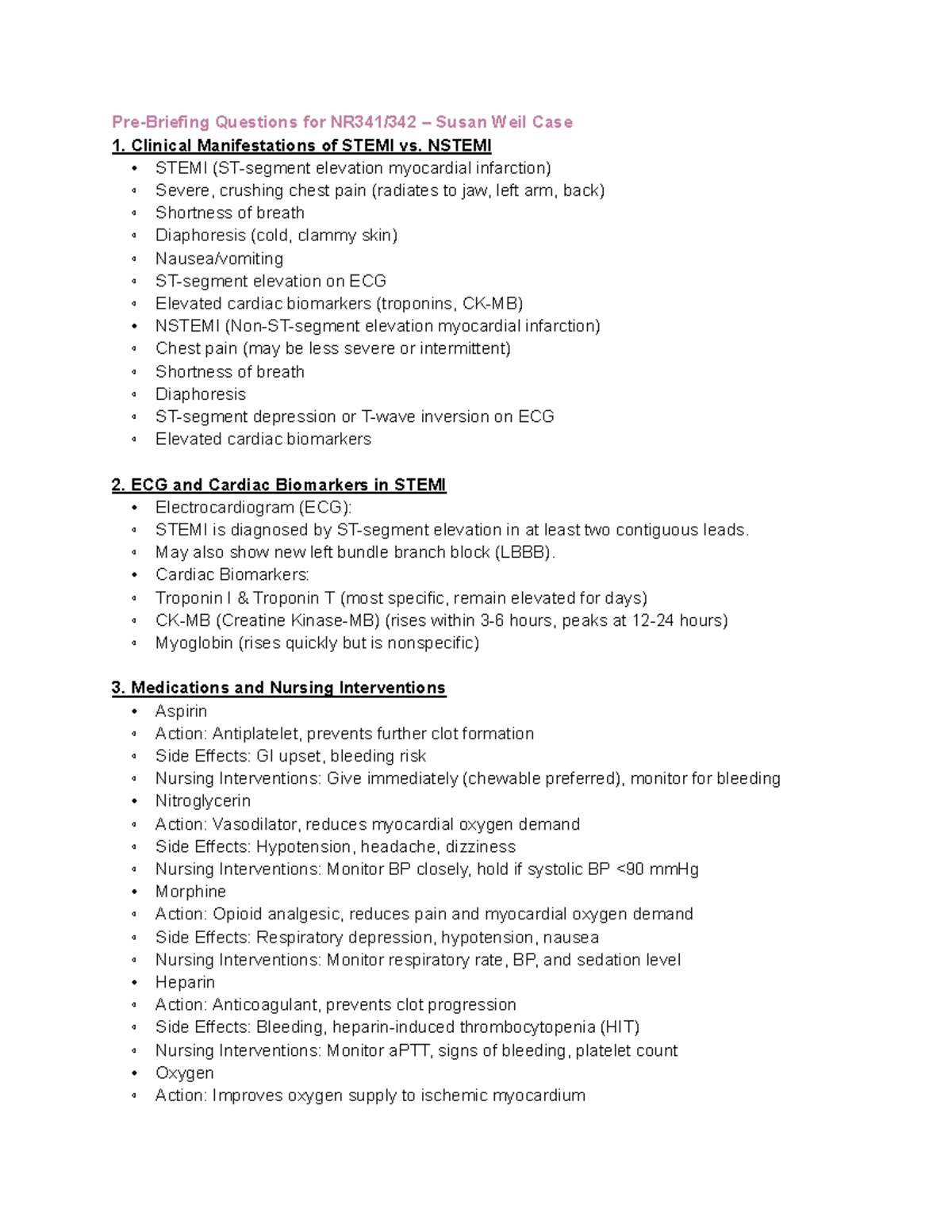 Sim - Sim Notes - Pre-Briefing Questions for NR341/342 – Susan Weil ...