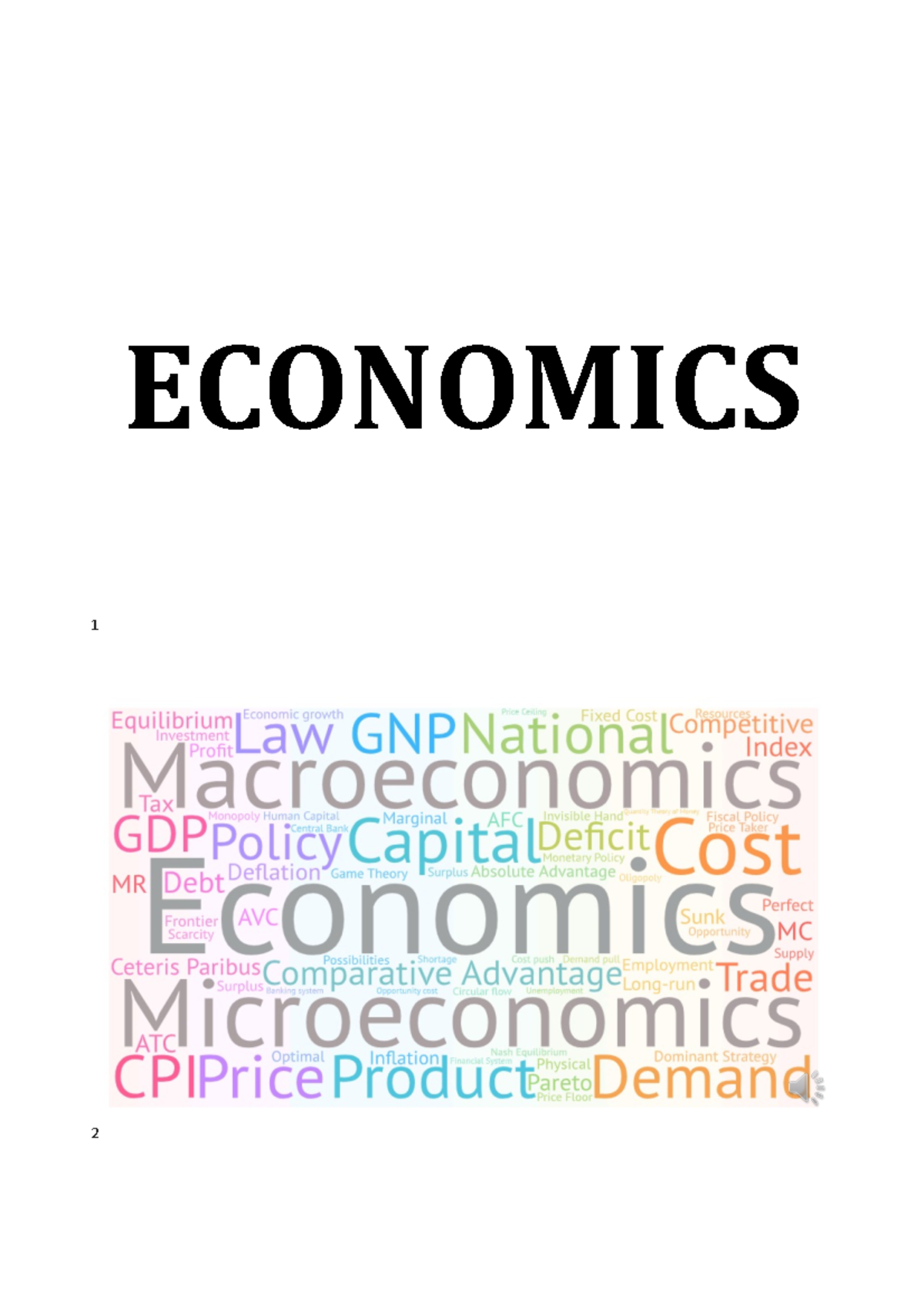 ECON01-Introduction - ffvgh - ECONOMICS 1 2 3 ECONOMICS MICROECONOMICS ...