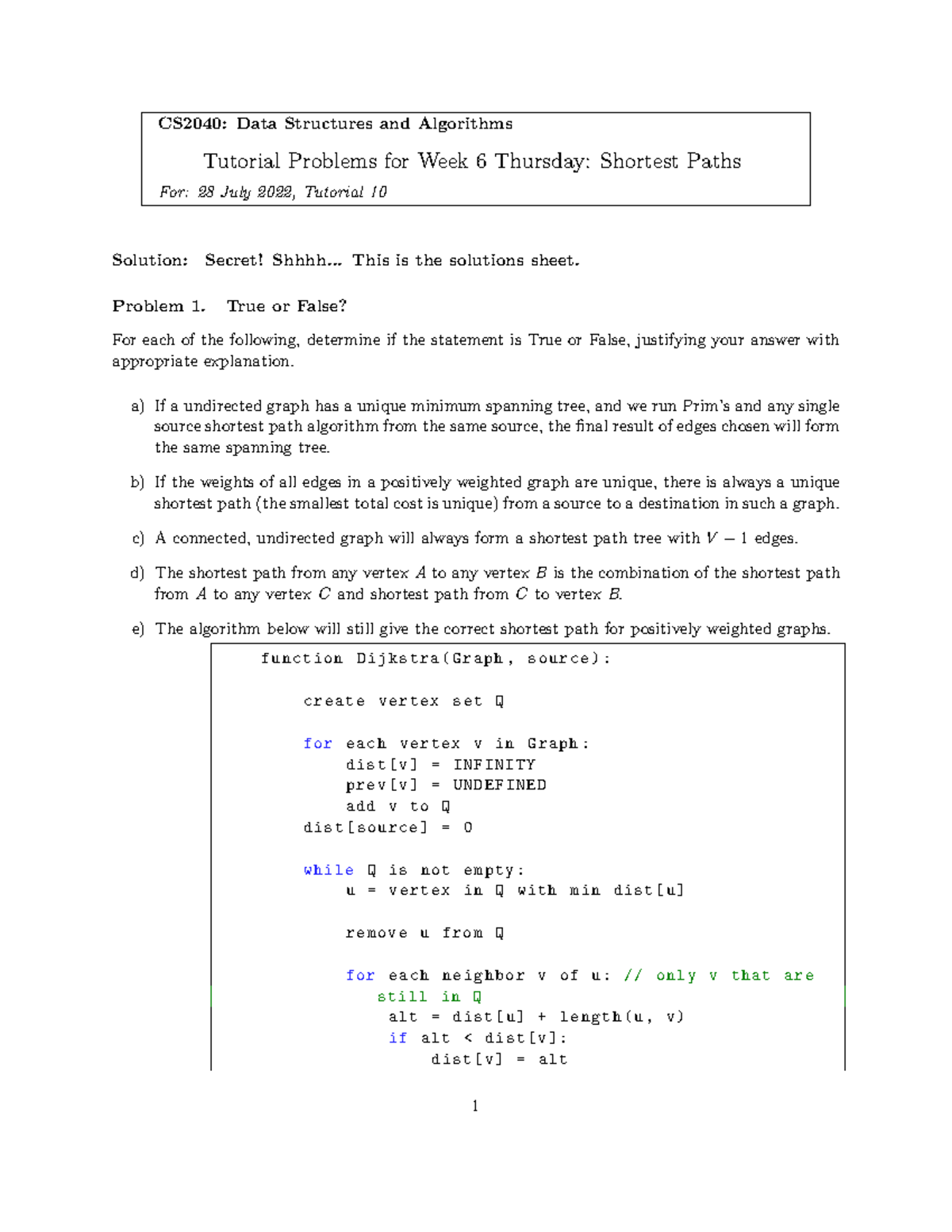 CS2040 Tutorial 10 Ans - lwendml - CS2040: Data Structures and ...