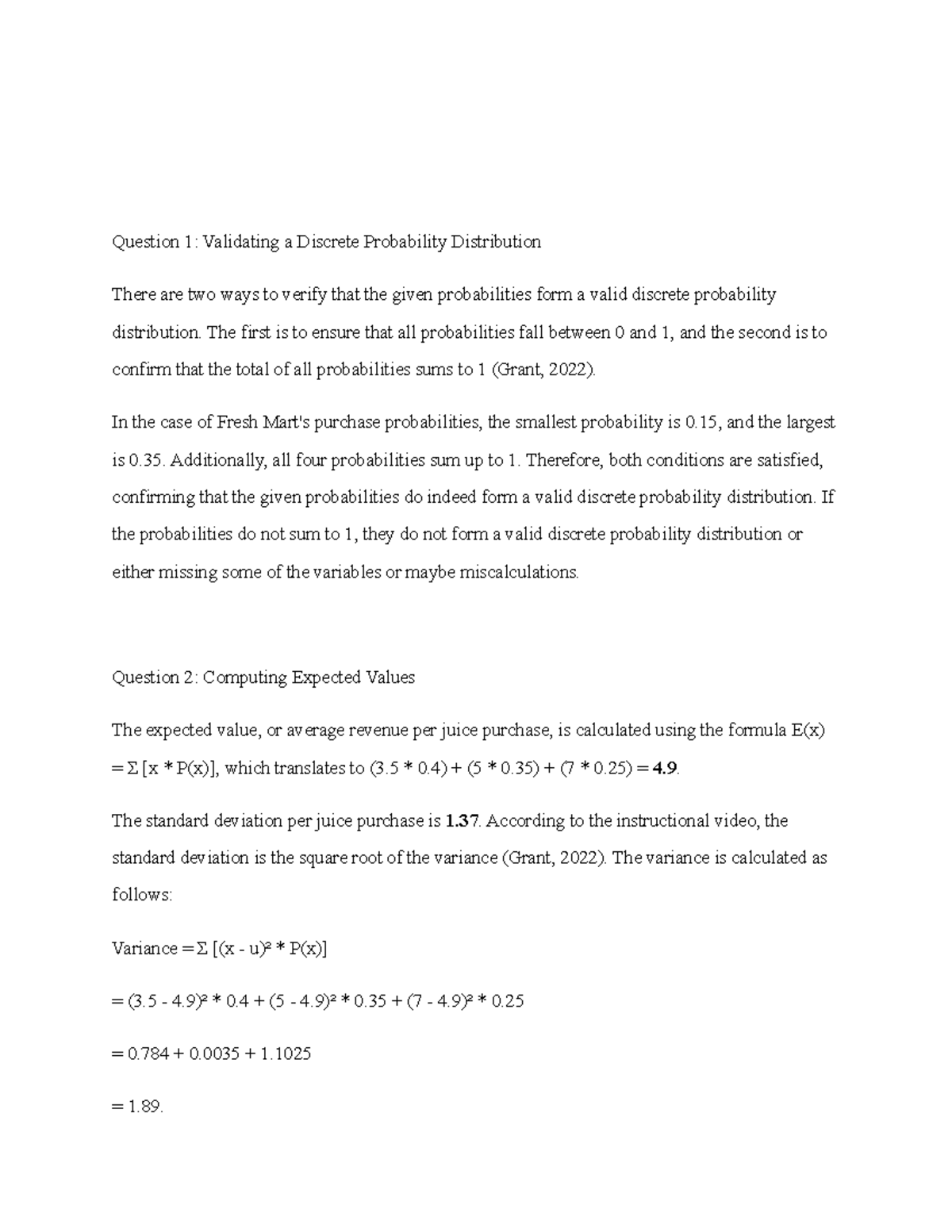 Math 1280 Unit 4 - Validating Probability & Expected Values - Studocu