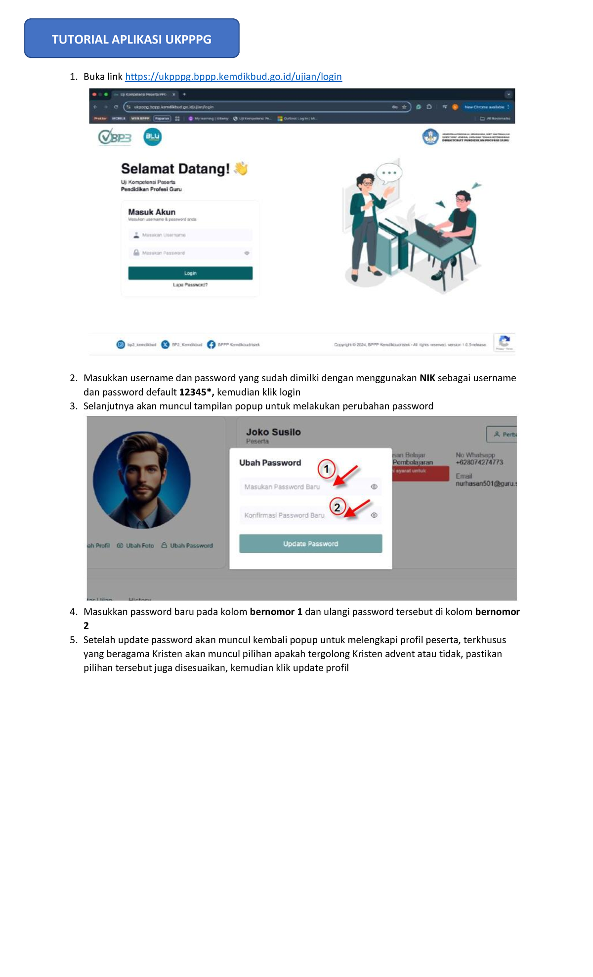 Pedoman UKPPPG 2025: Tutorial Aplikasi dan Proses Login - Studocu