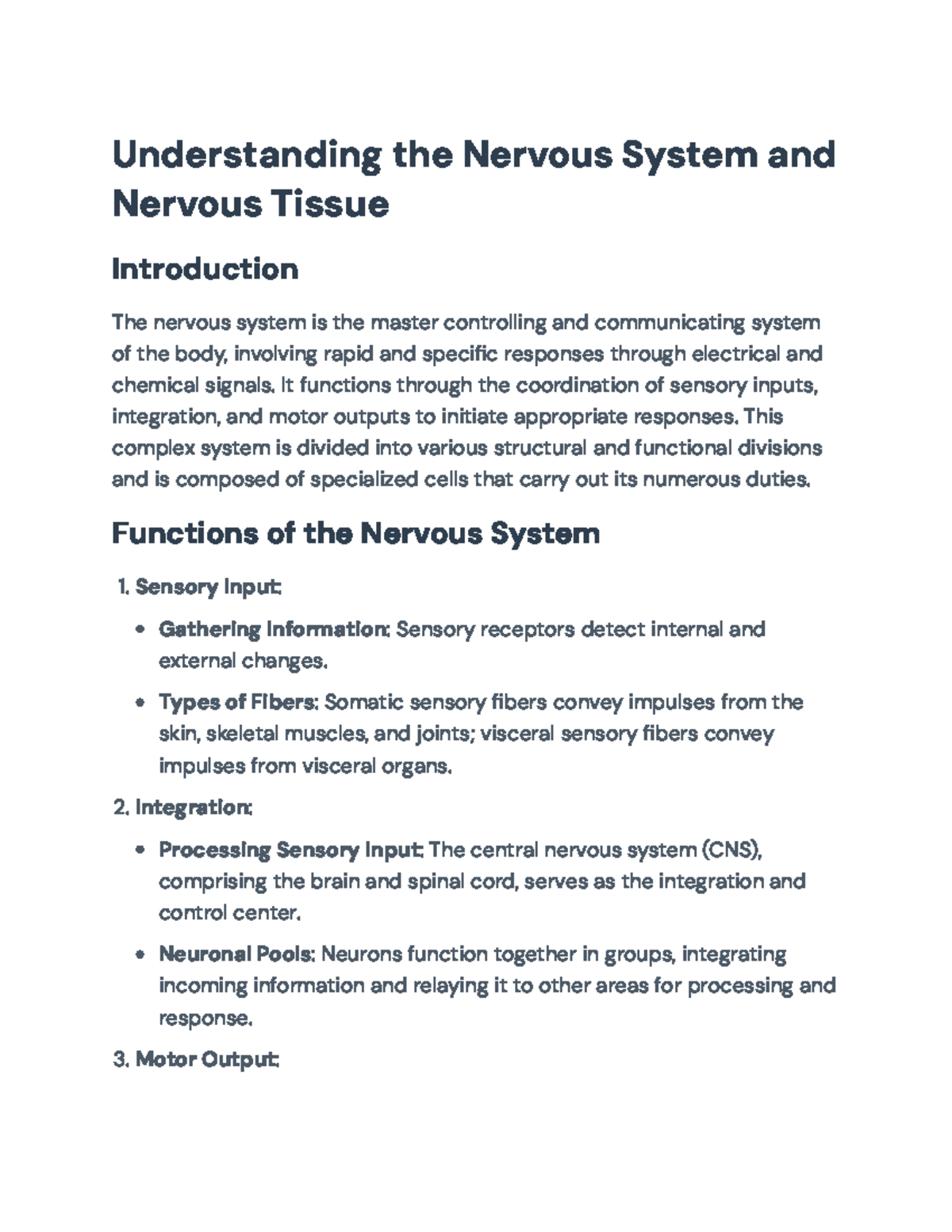 Nervous System Overview: Structure, Functions & Signaling Mechanisms ...