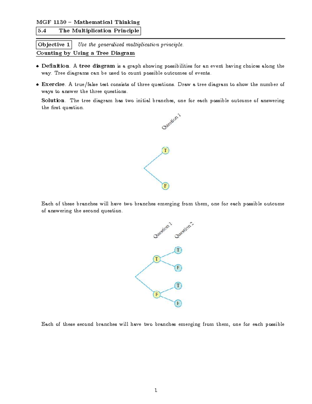 MGF 1130 Final Exam Review: Multiplication Principle & Counting Methods ...