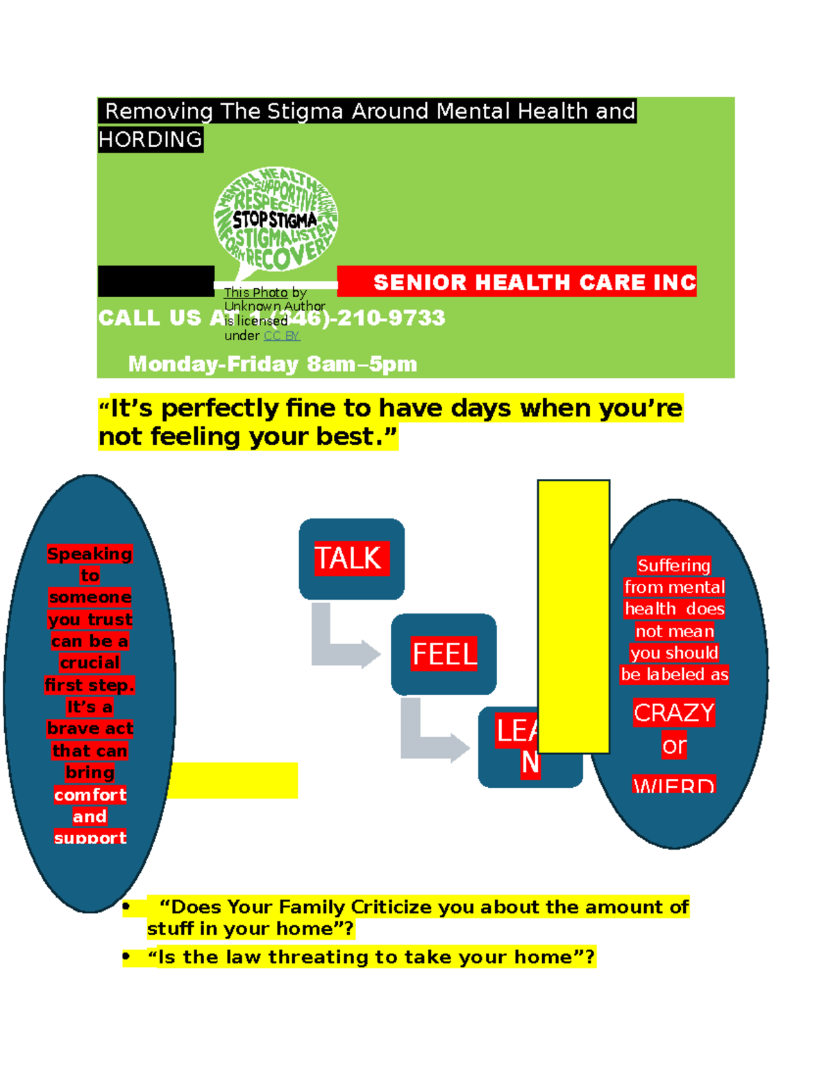 Prevention Program PSY-200 Assignment Part 1: Mental Health Awareness ...