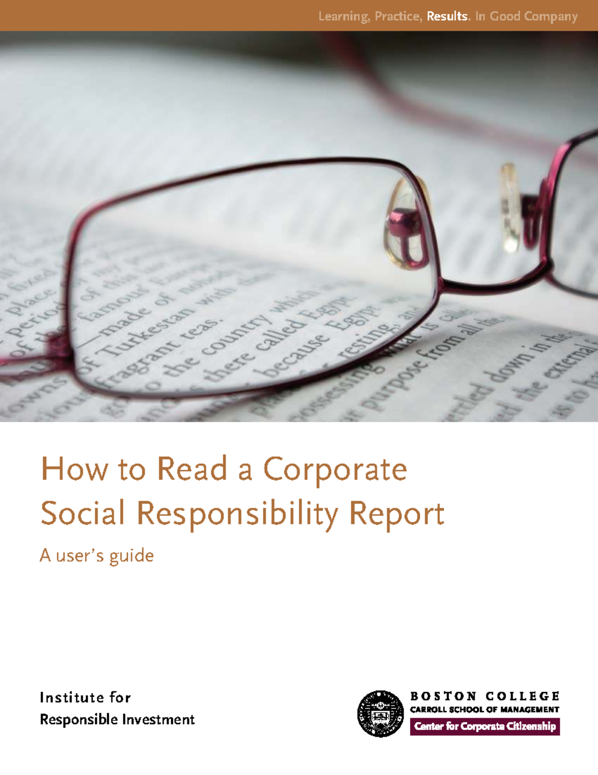 How to Read a Corporate Social Responsibility Report (TZTUFNBUJD) - Studocu