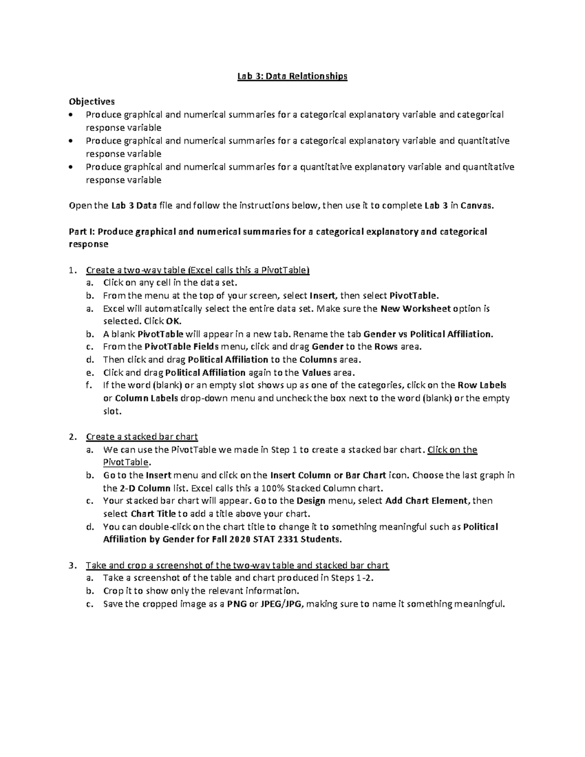 Lab 3 Data Relationships-1 - Lab 3: Data Relationships Objectives ...