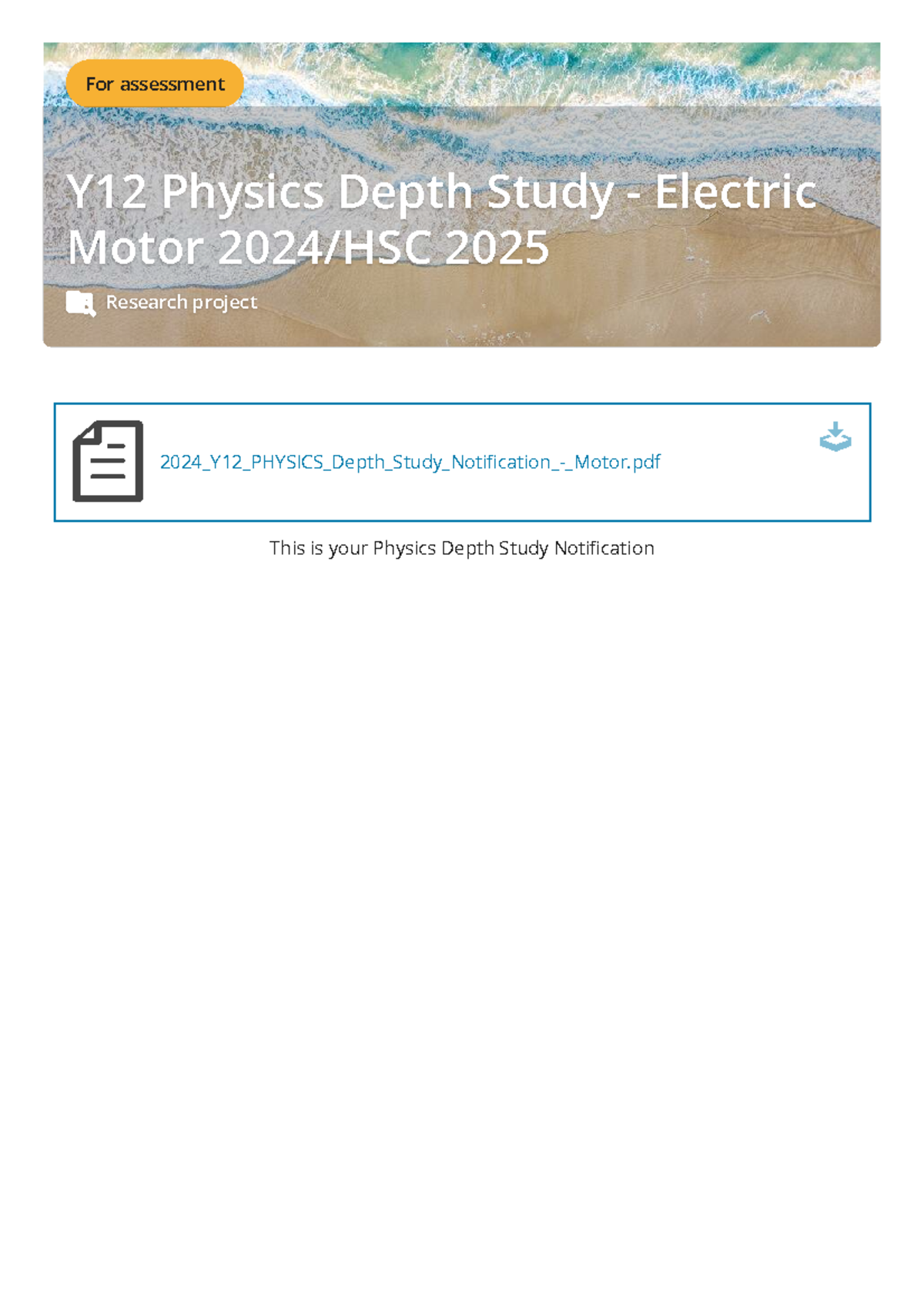 Y12 Physics Depth Study - Electric Motor Research Project 2024/HSC 2025 ...