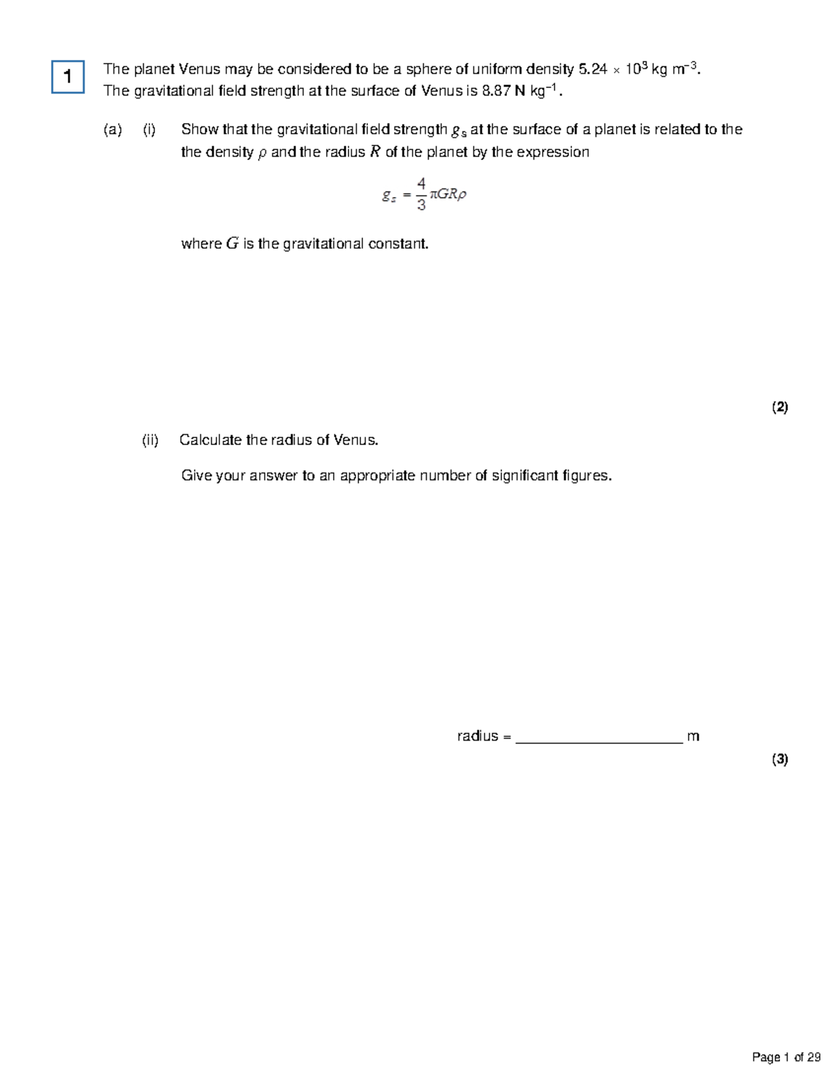 Gravity I - MCQs and Essay Questions on Gravitational Fields and Forces ...