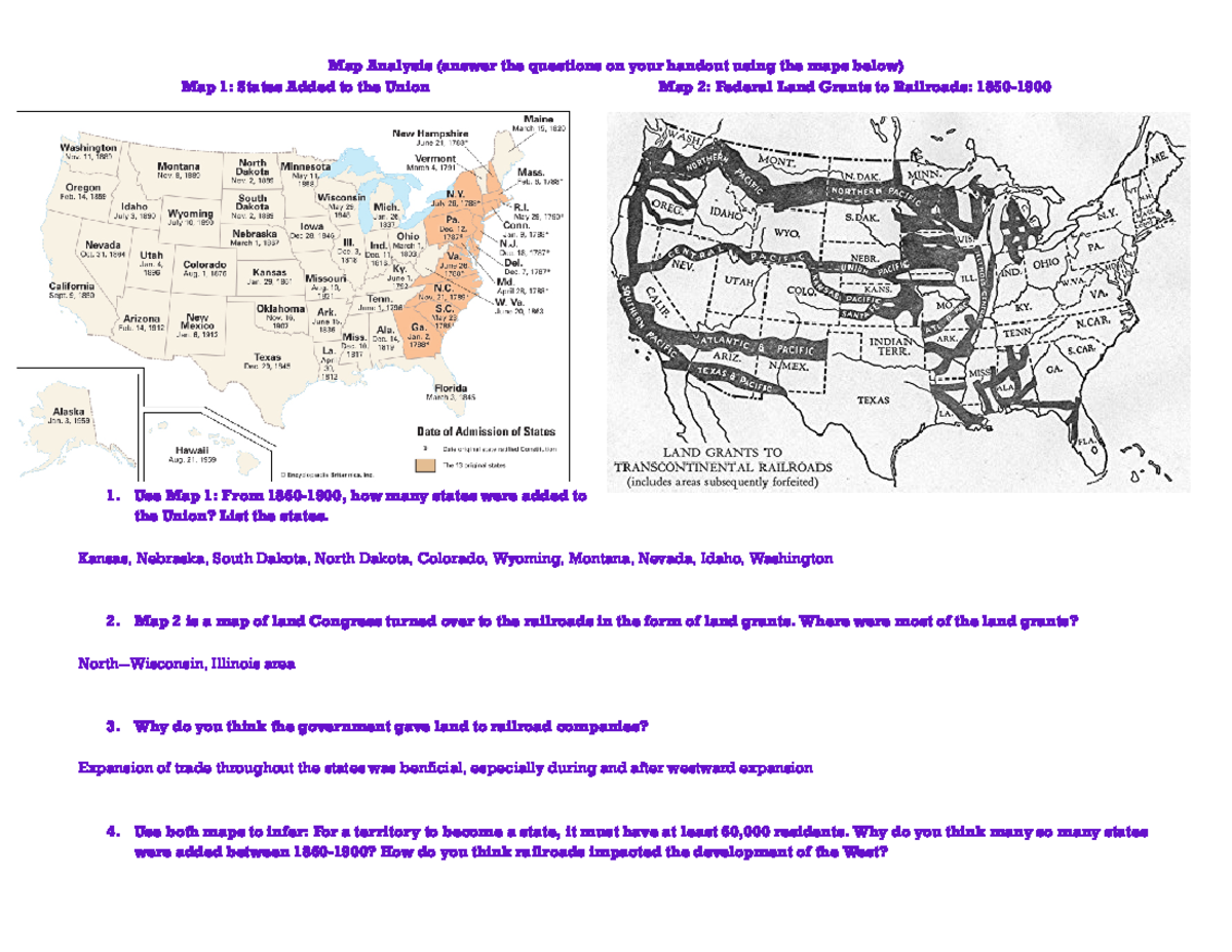 Kalia Evans - Transcontinental Railroad Analysis Document Questions ...