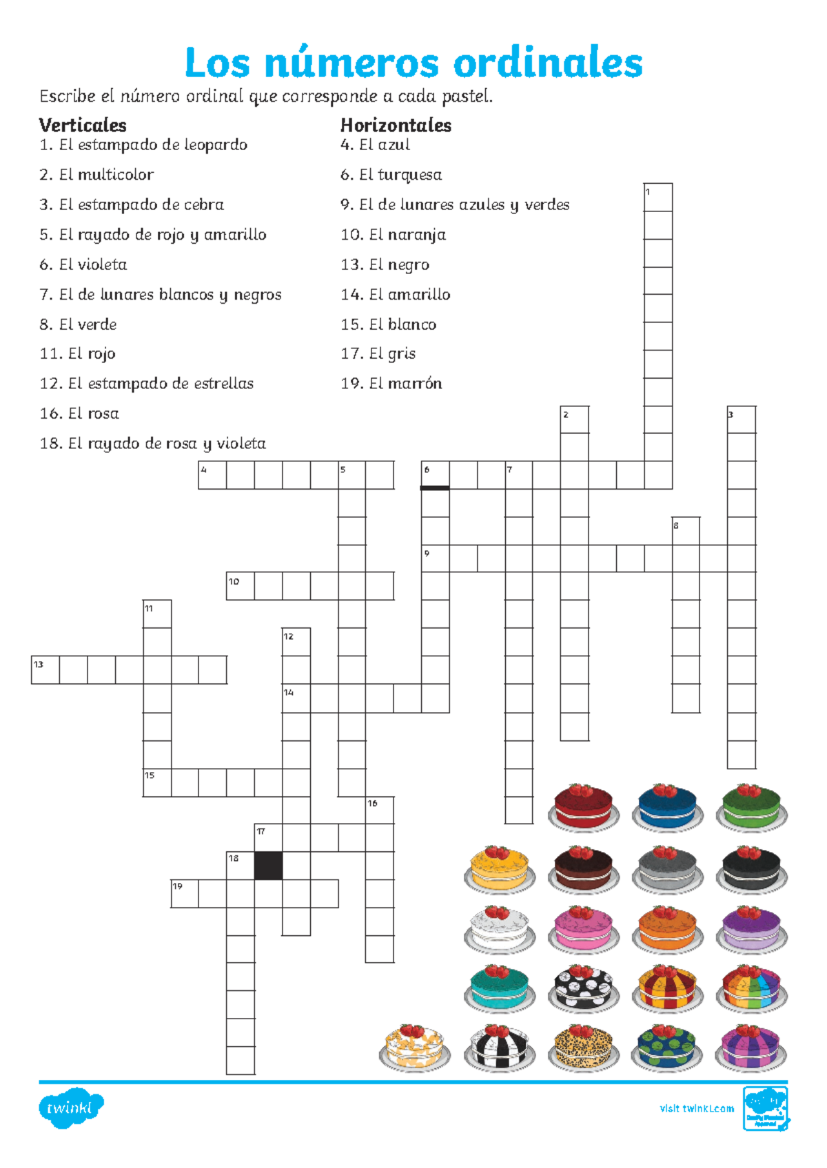 Es-m-88-Crucigrama-números-ordinales-1-a-20-v5-actividades - Studocu