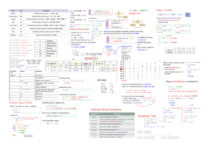 CS1010E PE Cheat Sheet - def encode_I(s1,s2,m): result = '' alpha = ['a','b','c','d'] for i in ...