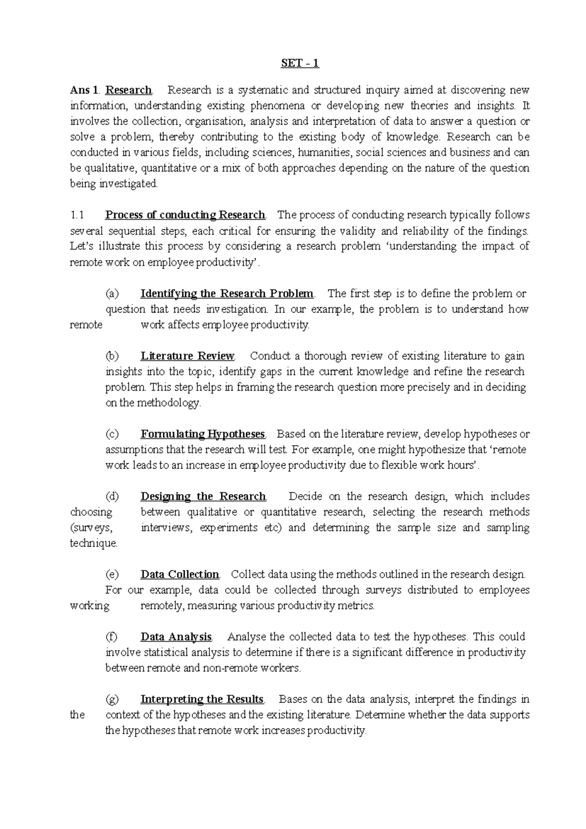 Research Methodology Overview for DBB2103 - Studocu