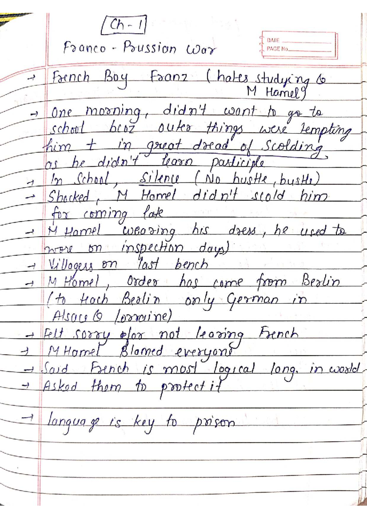 Flamingo Short Notes: Key Themes & Characters in Class 12 English - Studocu