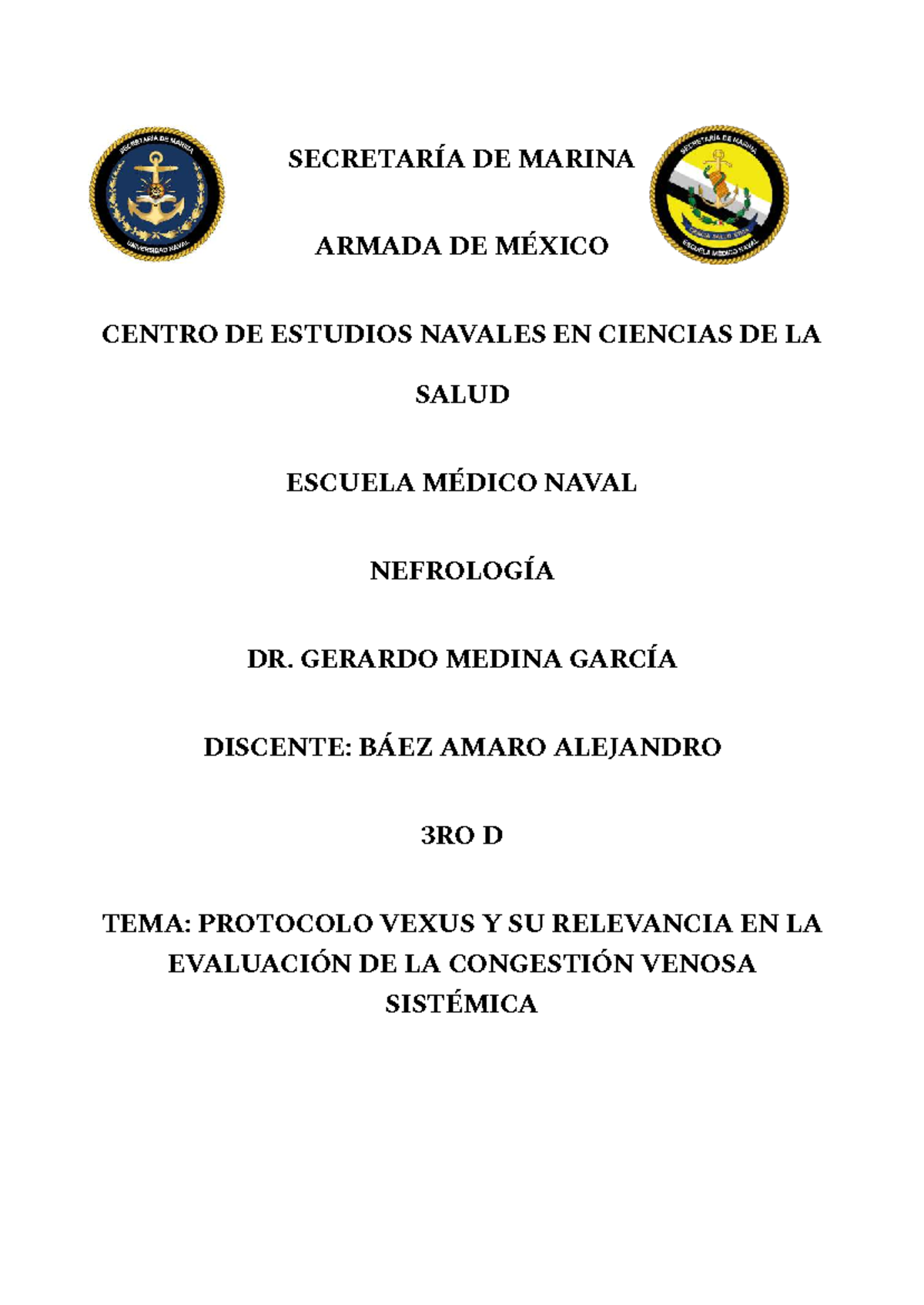 Análisis del Protocolo VExUS en Nefrología - 3RO D - Studocu