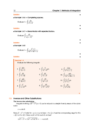 Integration Practice Questions - Mathematics for Economists 2 ...