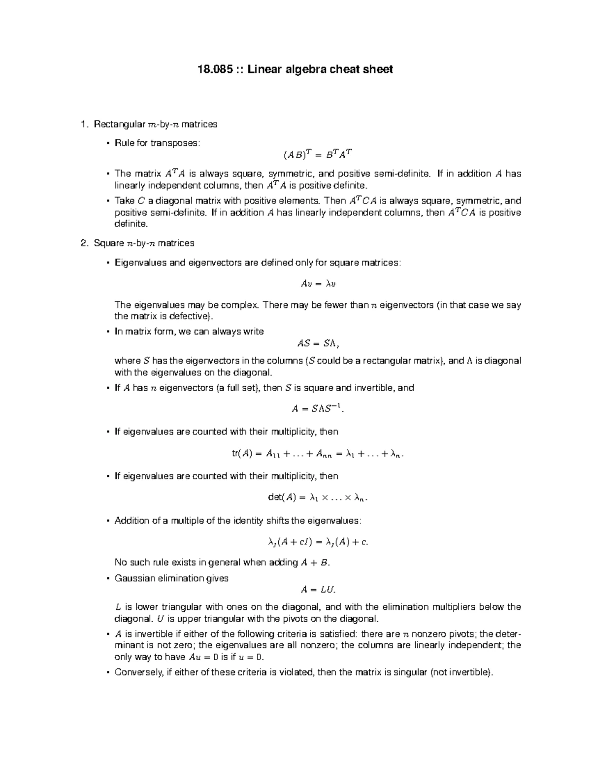 MAT02A - Linear Algebra Final Assessment Questions and Solutions - Studocu