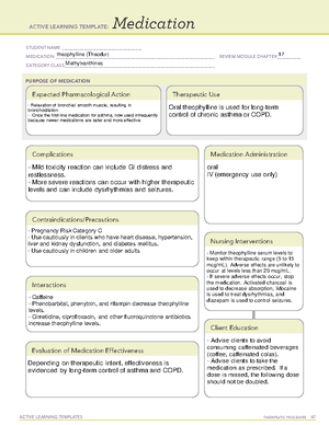 Codeine - drug template - ACTIVE LEARNING TEMPLATES THERAPEUTIC ...