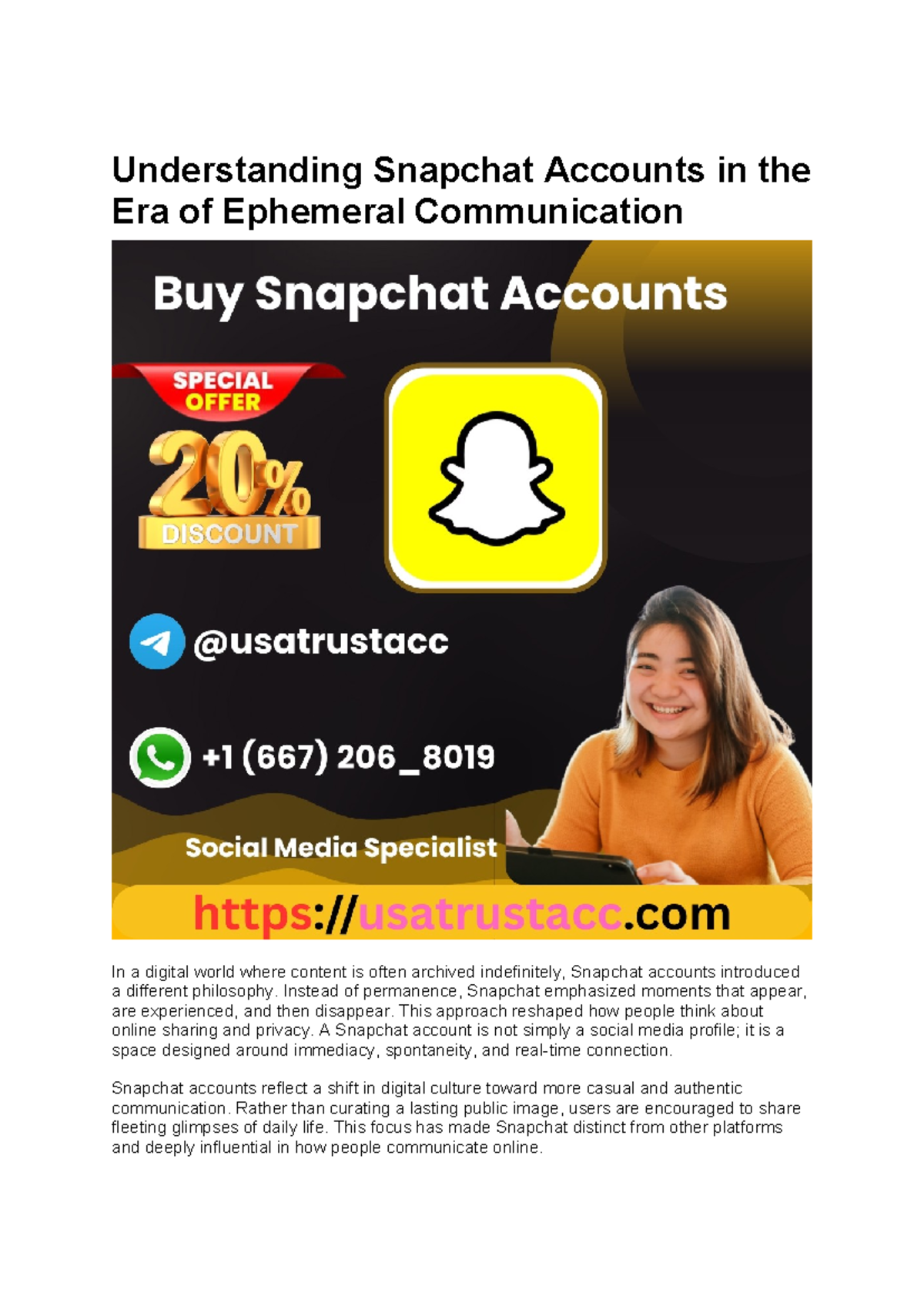 Understanding Snapchat Accounts: A Guide to Digital Communication - Studocu