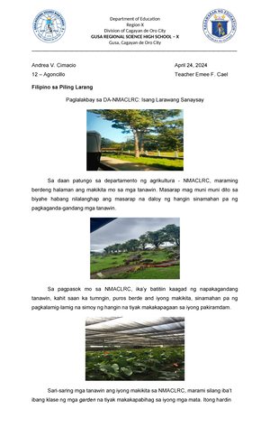 Contemp arts critique - Republic of the Philippines Department of ...