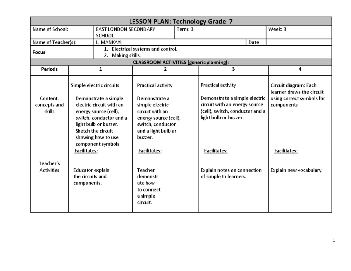 Grade 7 Term 3 Technology PAT: Crane & Electromagnet Project Summary ...