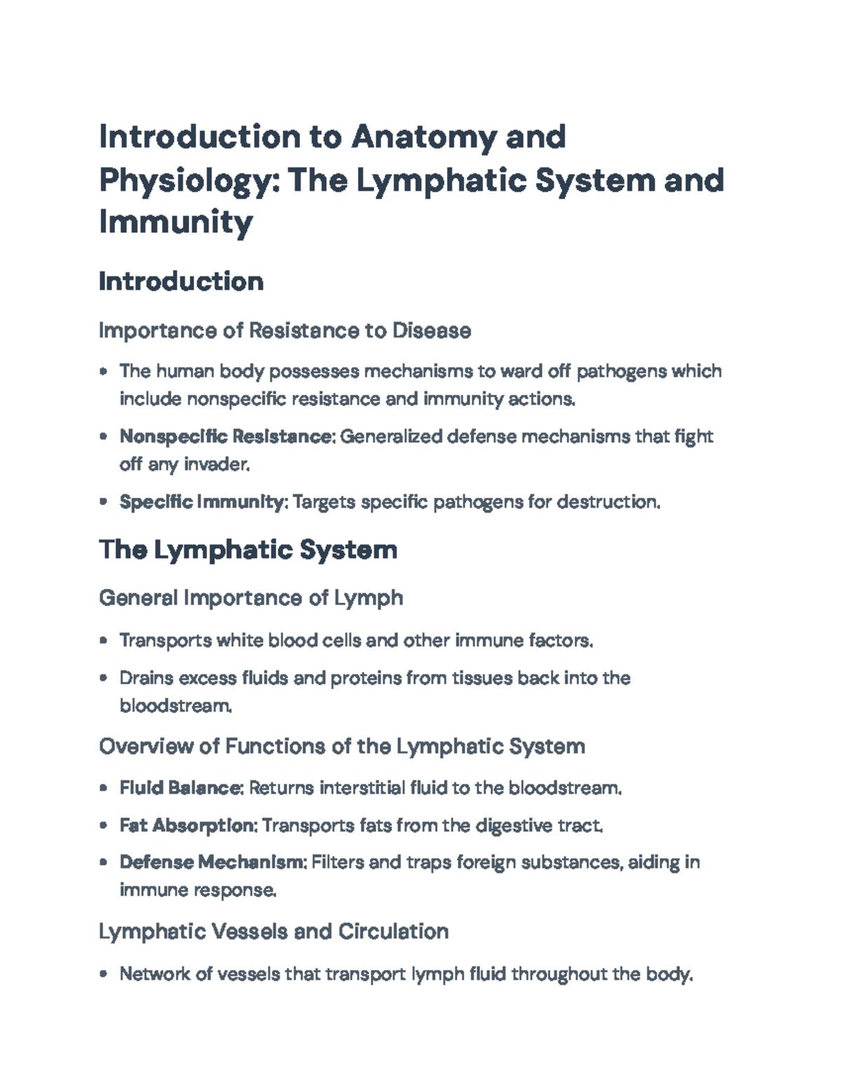 Comprehensive Guide to Lymphatic System & Immunity (BIOL 101 ...